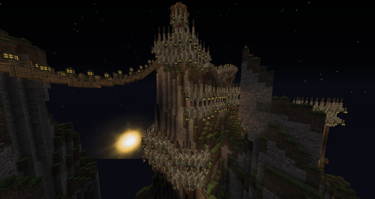 Dwarf Mountain Castle-Use for Customization Minecraft Map