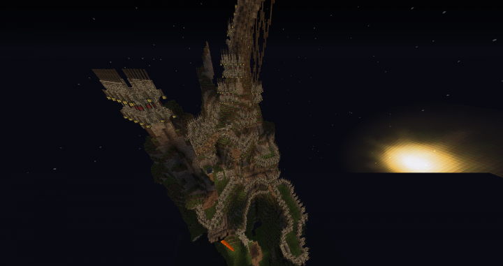 Dwarf Mountain Castle-Use for Customization Minecraft Map