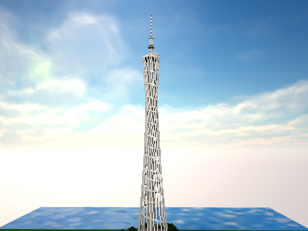 Canton Tower —— A beautiful iconic building in Guangzhou Minecraft Map
