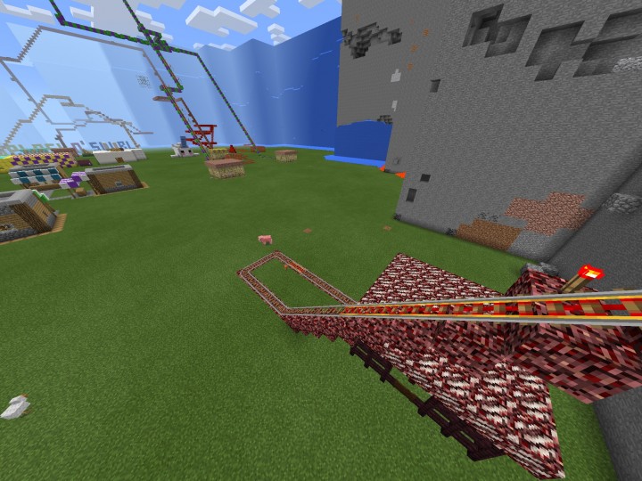 Fireball roller coaster thrill ride! Minecraft Map