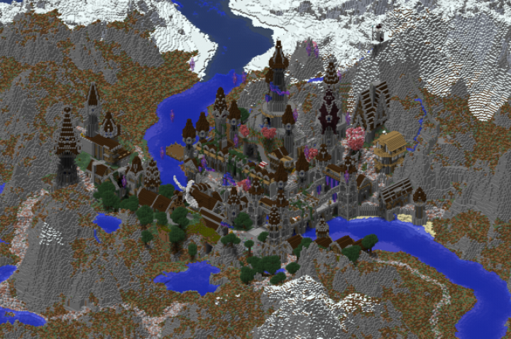Ampleforth, the city of Mages Minecraft Map