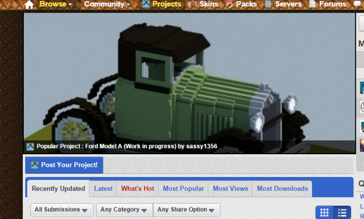 Ford Model A (Work in progress) Minecraft Map