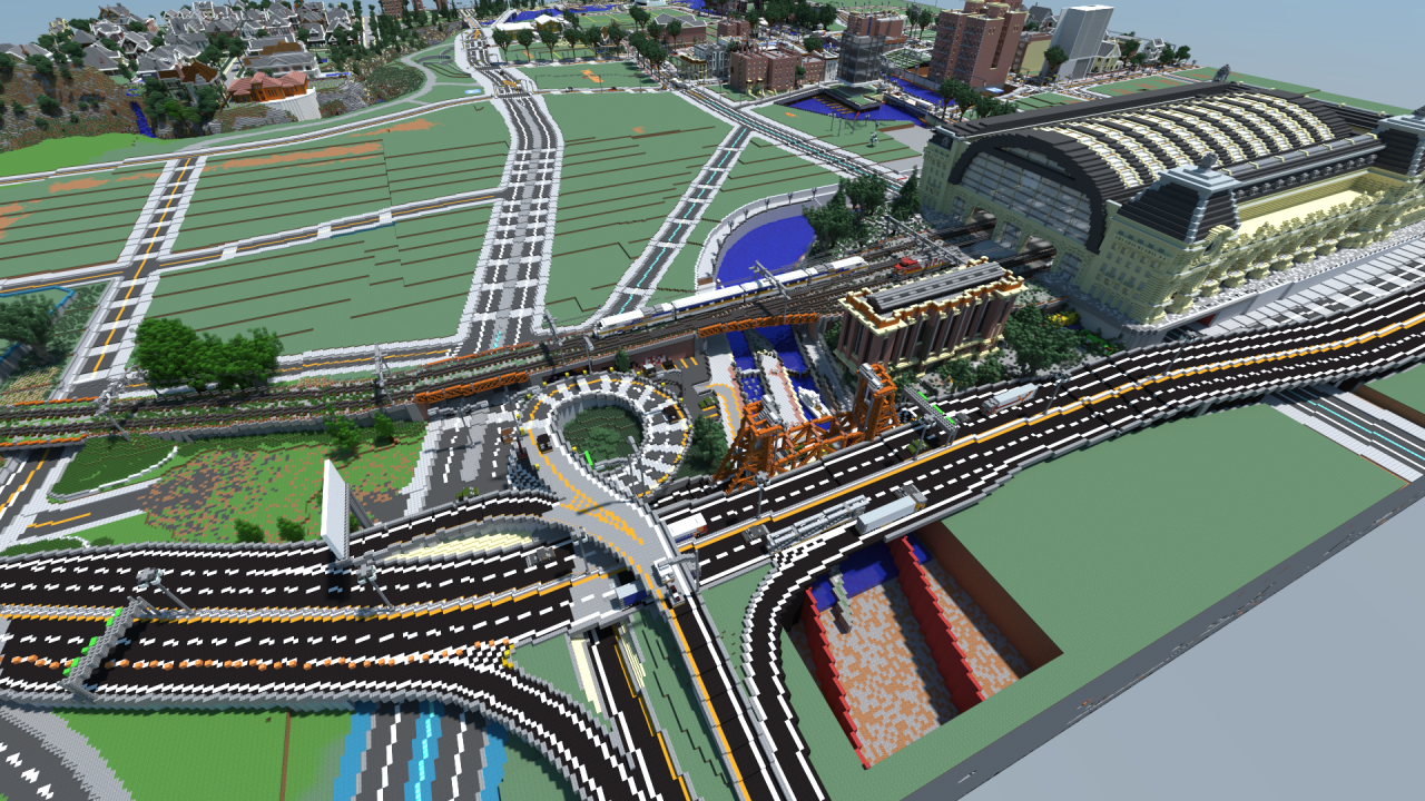 Highway ramp and infrastructures Minecraft Map