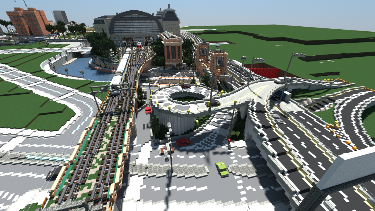 Highway ramp and infrastructures Minecraft Map