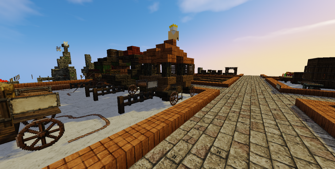 MEDIEVAL: Carrieges, carts, war machines, natural ground Minecraft Map