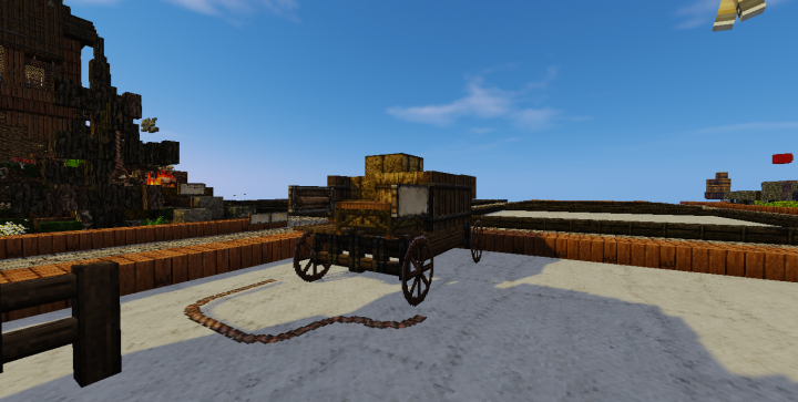 MEDIEVAL: Carrieges, carts, war machines, natural ground Minecraft Map