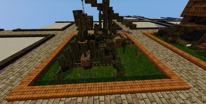 MEDIEVAL: Carrieges, carts, war machines, natural ground Minecraft Map