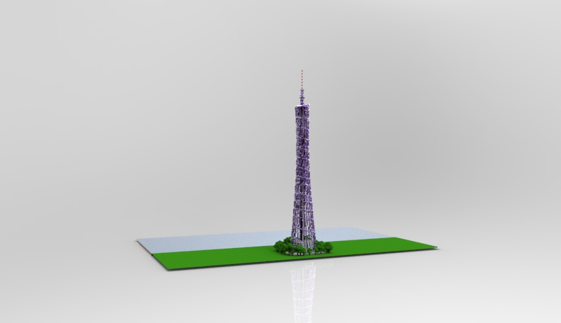Canton Tower —— A beautiful iconic building in Guangzhou Minecraft Map