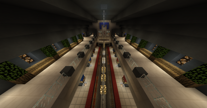 Underground Subway/Metro Station V2.0 NEXT GEN (w. 2 metro lines) 4 DIRECTIONS!!!!!! Minecraft Map