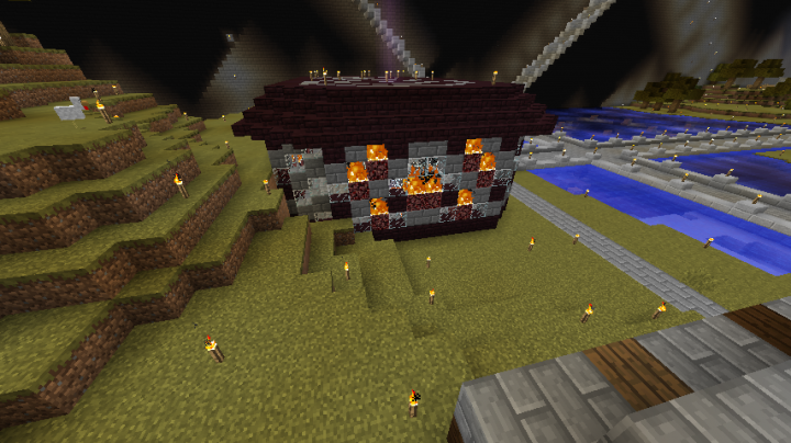 Fire Building within Phoenix Base Minecraft Map