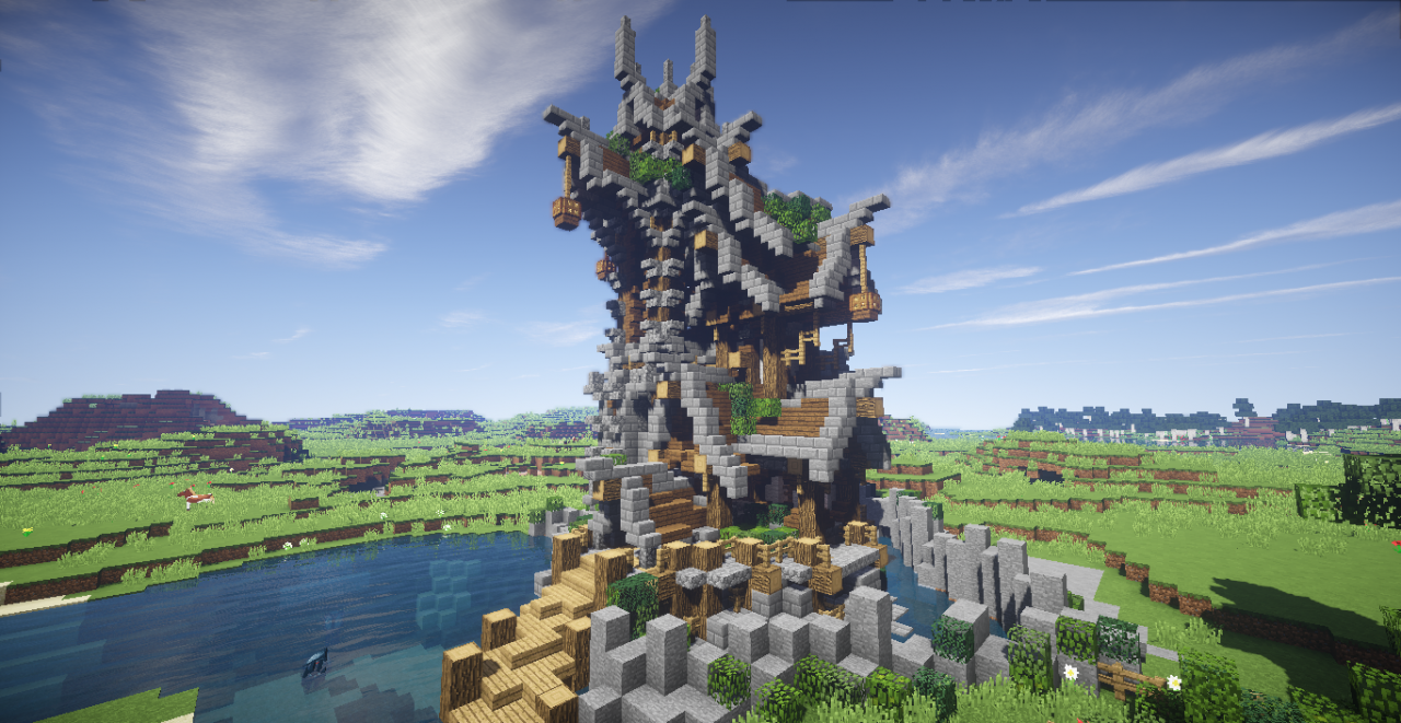 Medieval Tower House+Timelapse Minecraft Map