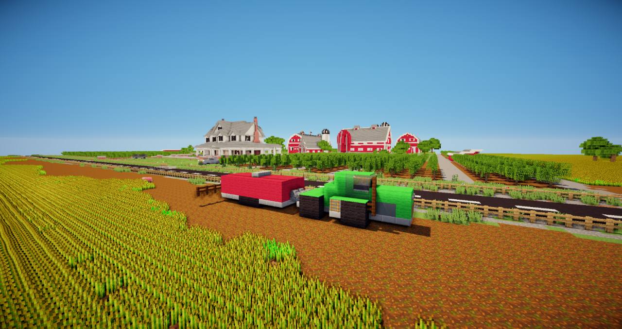 Realistic Wheat Farm! Version #2 [POP REEL] Minecraft Map