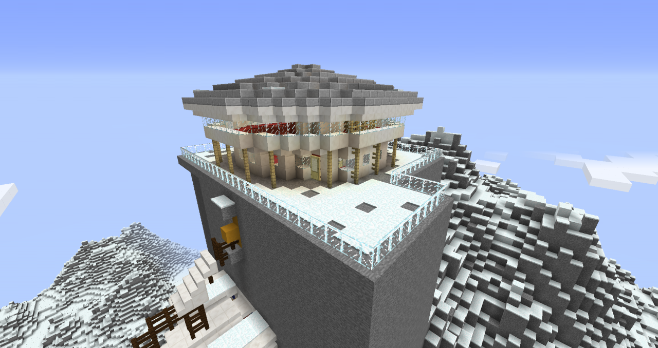Mountain Restaurant Piz Gloria from On Her Majesty's Secret Service Minecraft Map