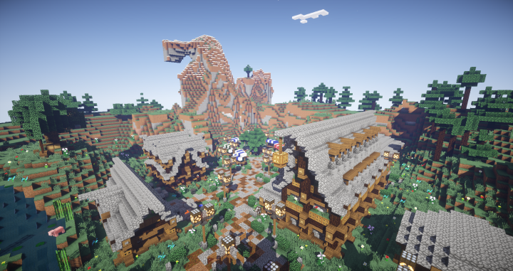 Medieval towny spawn | ExoCraft Towny | Closed server Minecraft Map