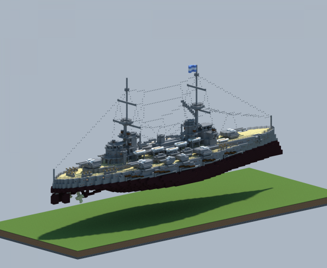 Pre-dreadnought ship (크게 더 크게) Minecraft Map
