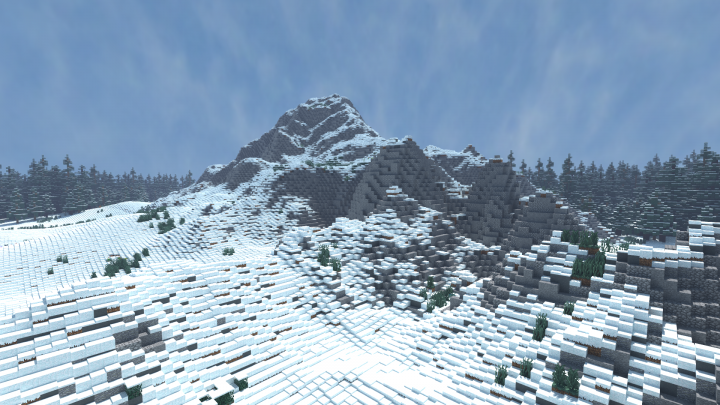 Snowy Alaskan Mountains [512x512 Custom Terrain] Minecraft Map