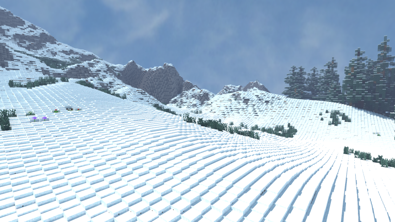 Snowy Alaskan Mountains [512x512 Custom Terrain] Minecraft Map