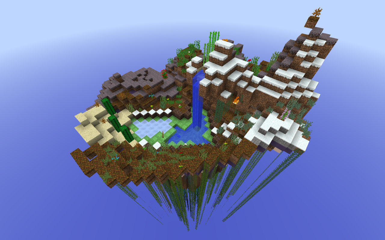 Midnight Floating Island with Monument Minecraft Map