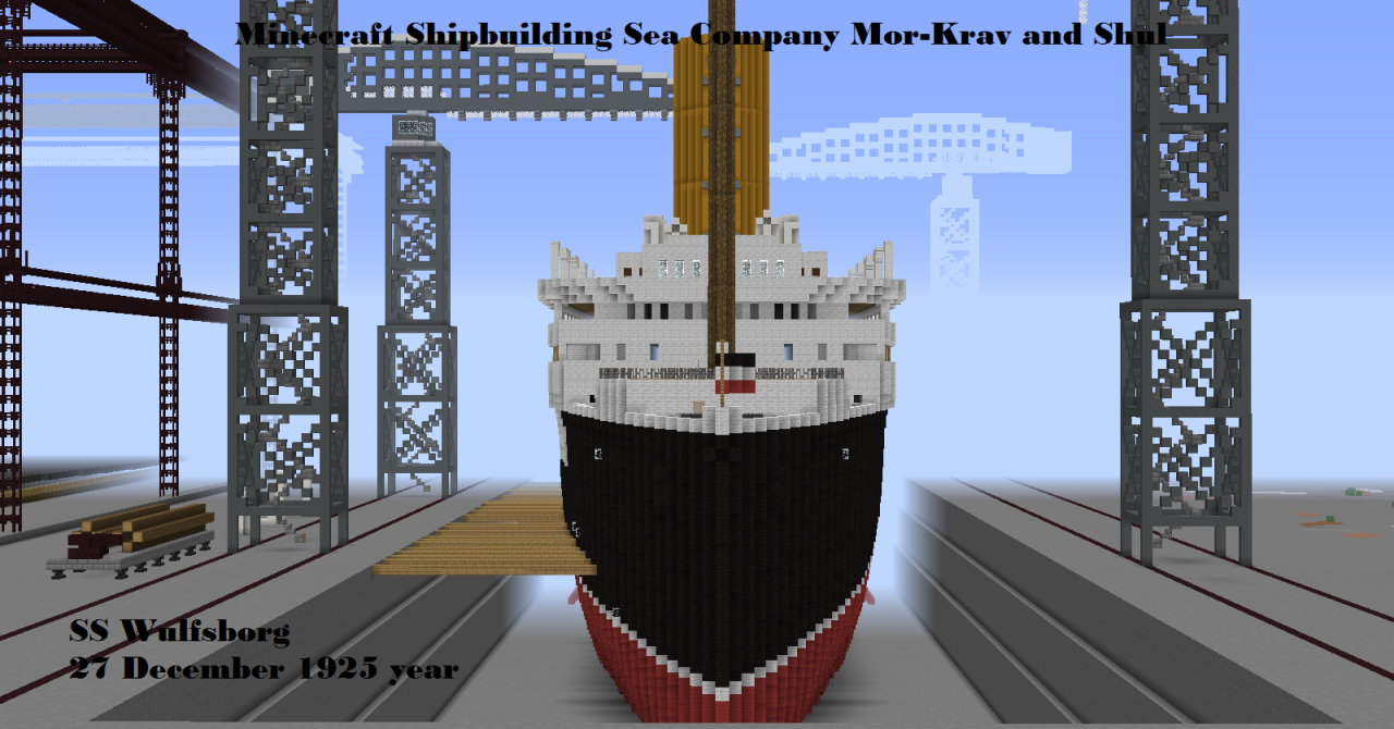 Germany ocean liner SS Wolfsburg Minecraft Map