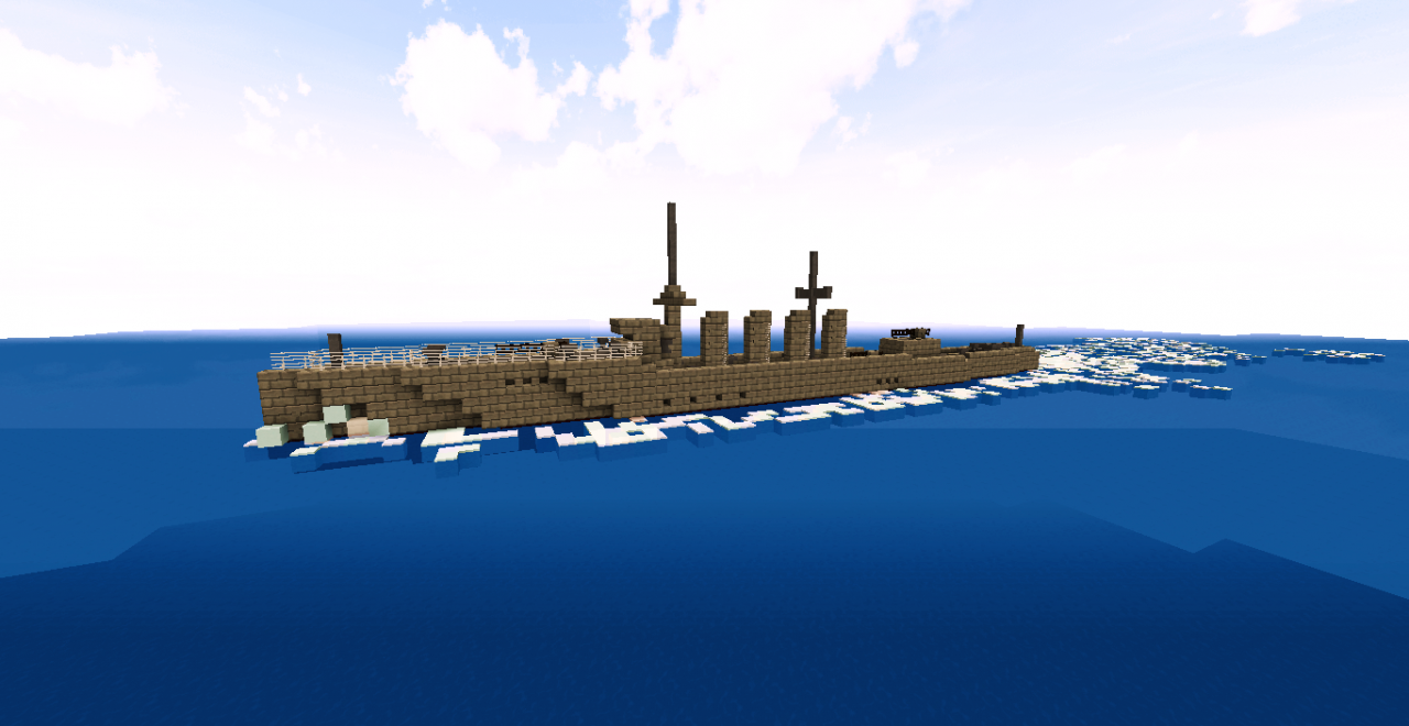 WWI Destroyer Escort | Download | Small Warship in 1:1 scale. Minecraft Map