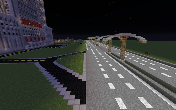 Map with long highway Minecraft Map