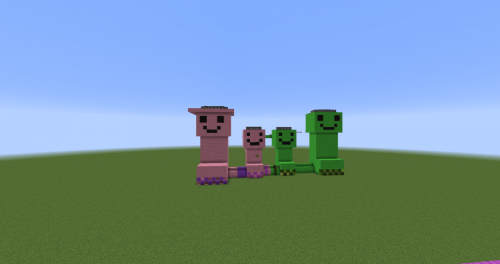 Burning creeper Family Minecraft Map