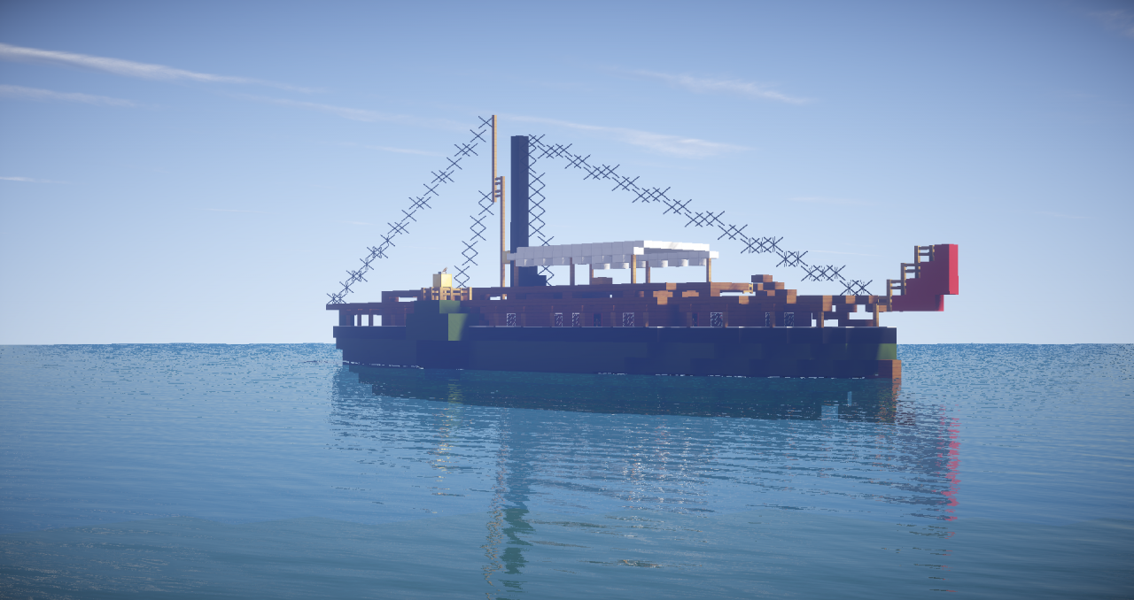 Weser 1816 The first German Steamboat by SunCraft Minecraft Map