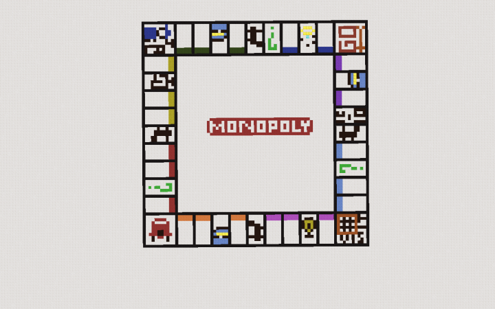 MONOPOLY GAME BOARD IN MINECRAFT! Minecraft Map