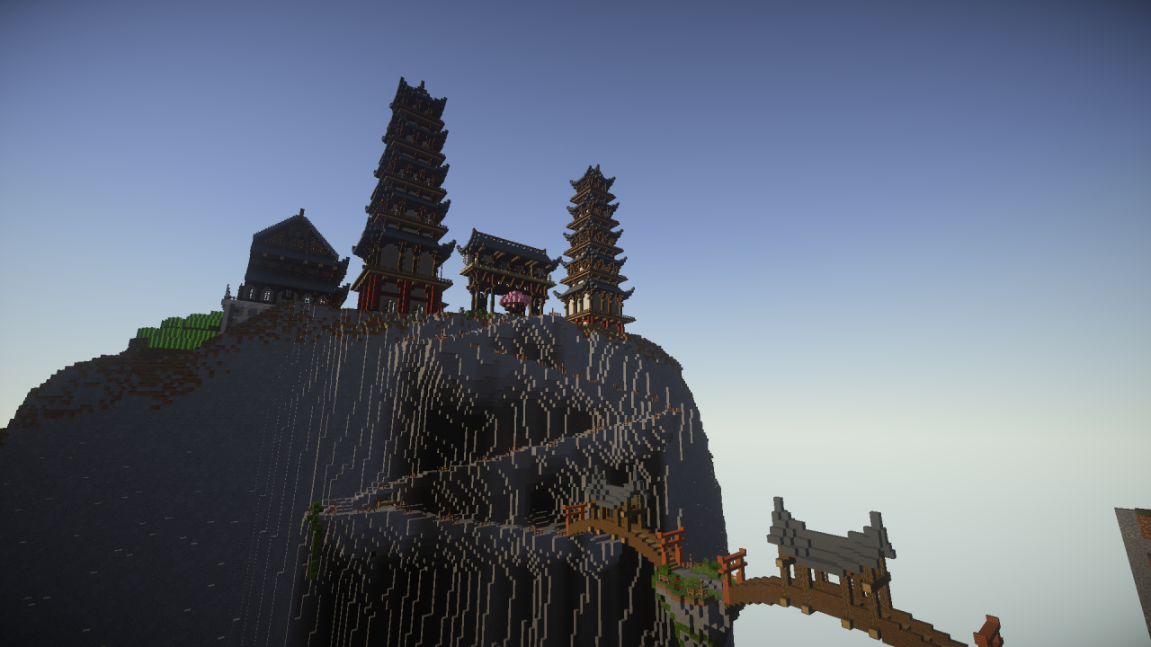[Mobin] Asian-Themed spawn; Temple Build Minecraft Map