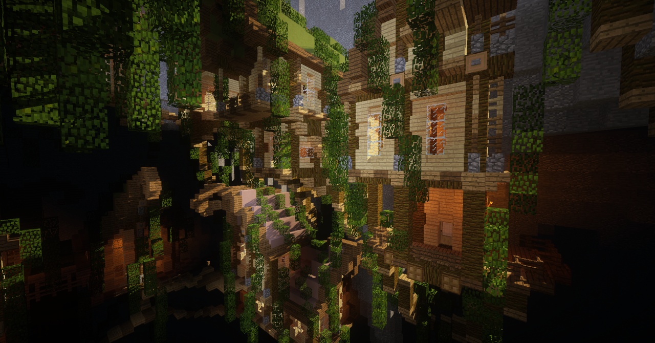 City in the vulcan Minecraft Map