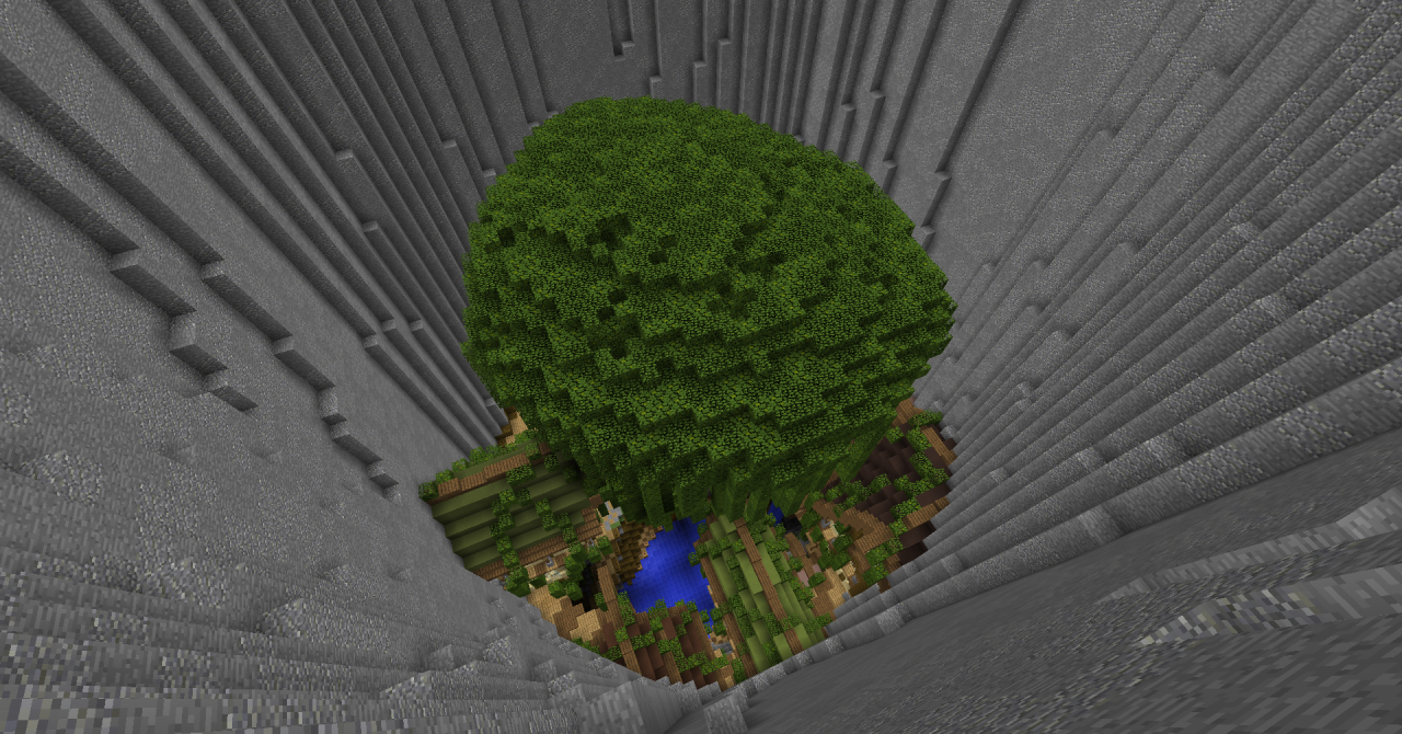 City in the vulcan Minecraft Map