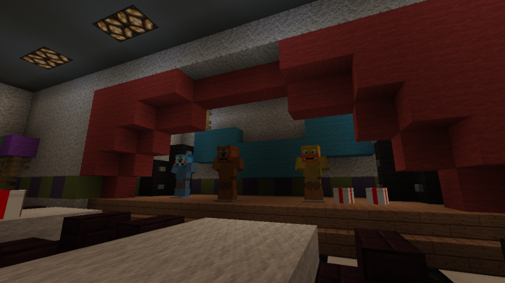 All Five Nights At Freddy's Pizzerias/Buildings FNAF1/2/3/4 Minecraft Map