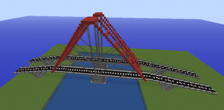 Red Structure Bridge Minecraft Map