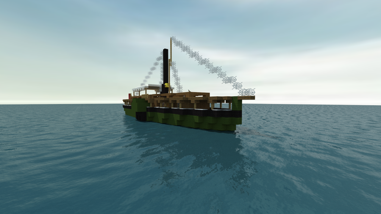 Weser 1816 The first German Steamboat by SunCraft Minecraft Map
