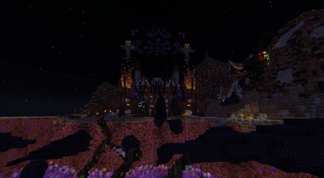 Xanthia Build Team First Build: Halloween Castle Minecraft Map