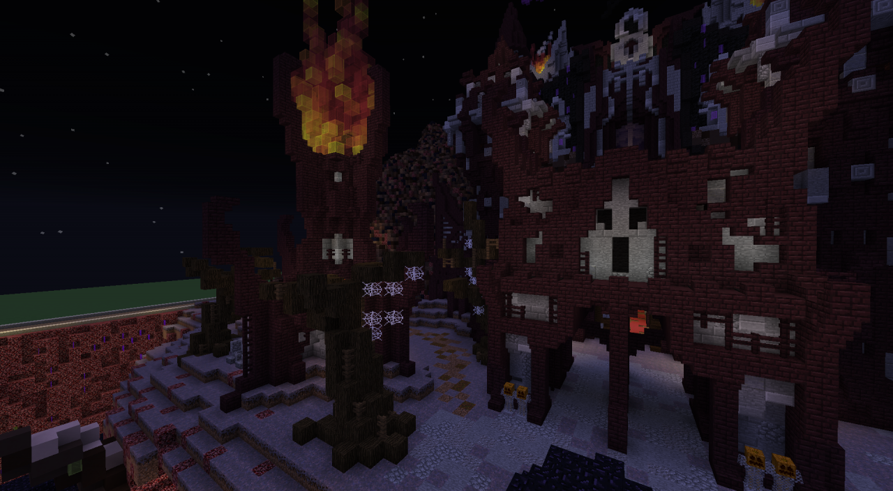 Xanthia Build Team First Build: Halloween Castle Minecraft Map