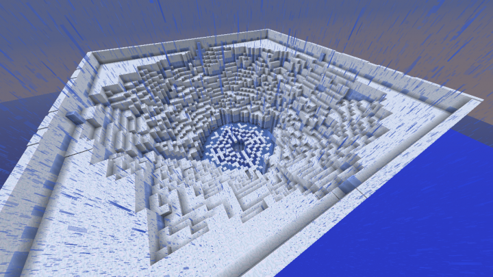 Icy & Snowy themed cave kit PvP arena Minecraft Map