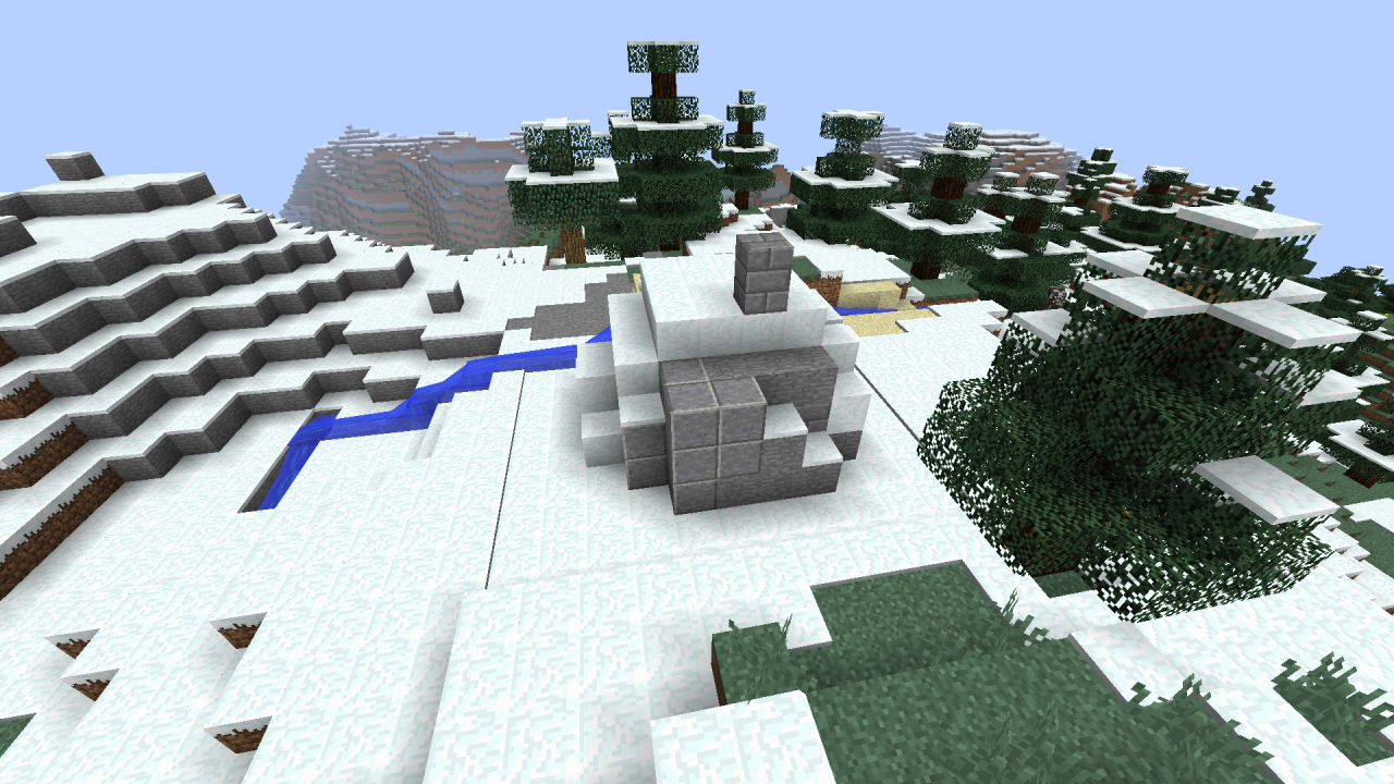 Lego Minecraft:The Snow Hideout (1.9 Works!) Minecraft Map