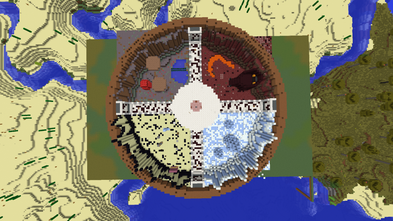 Four Biome Server HUB Minecraft Map