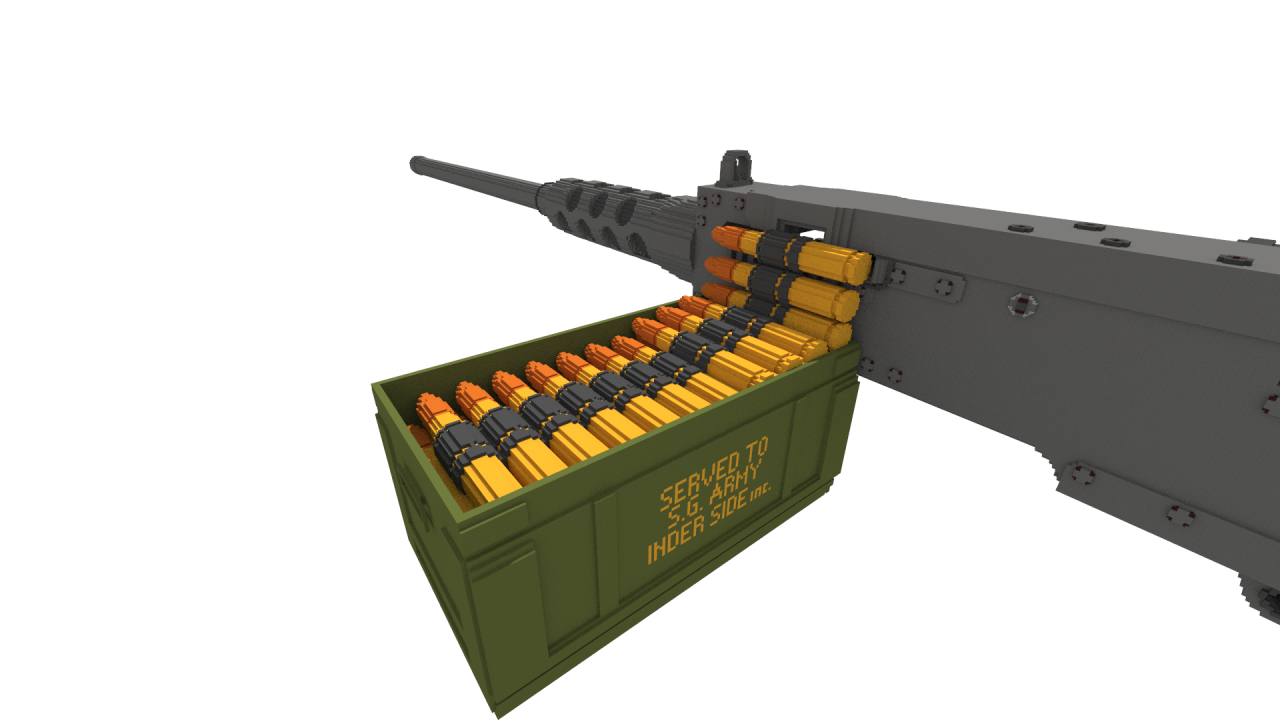US Machine Gun - M2 Browning [ 400:1 Scale ] Minecraft Map
