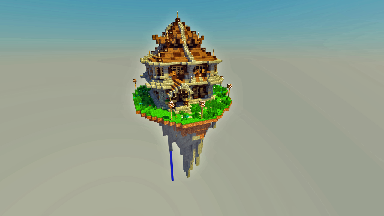 House on a flying island Minecraft Map