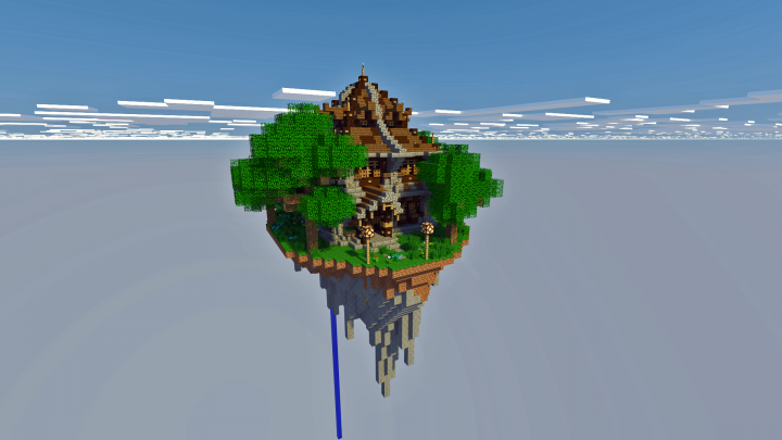 House on a flying island Minecraft Map