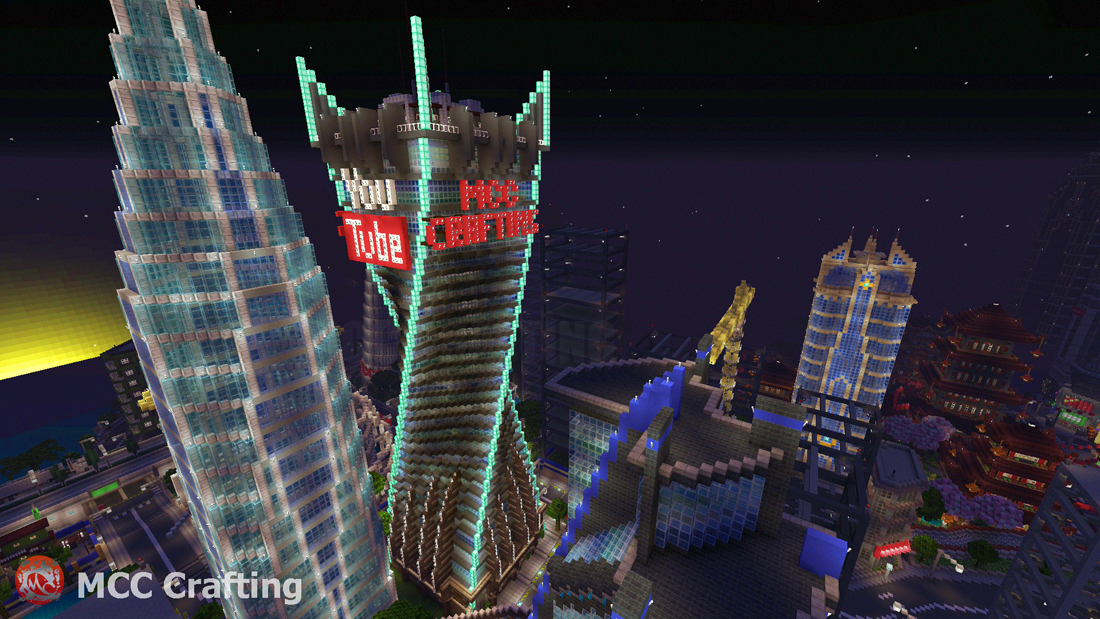 The MCC Crafting Youtube Twisted Tower Skyscraper Upgrade Make Over Minecraft Map
