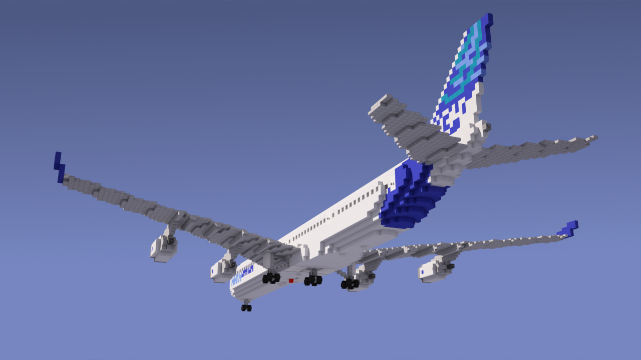 Airbus a340-600 Minecraft Map