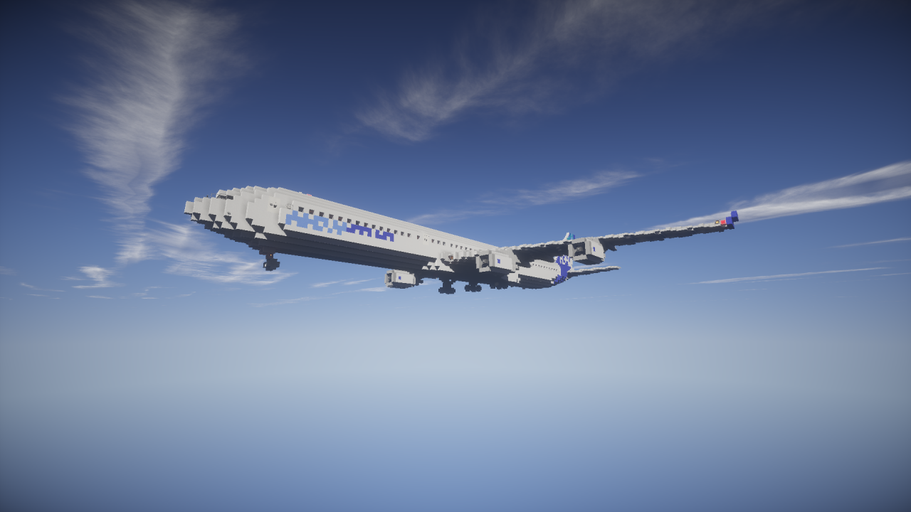 Airbus a340-600 Minecraft Map