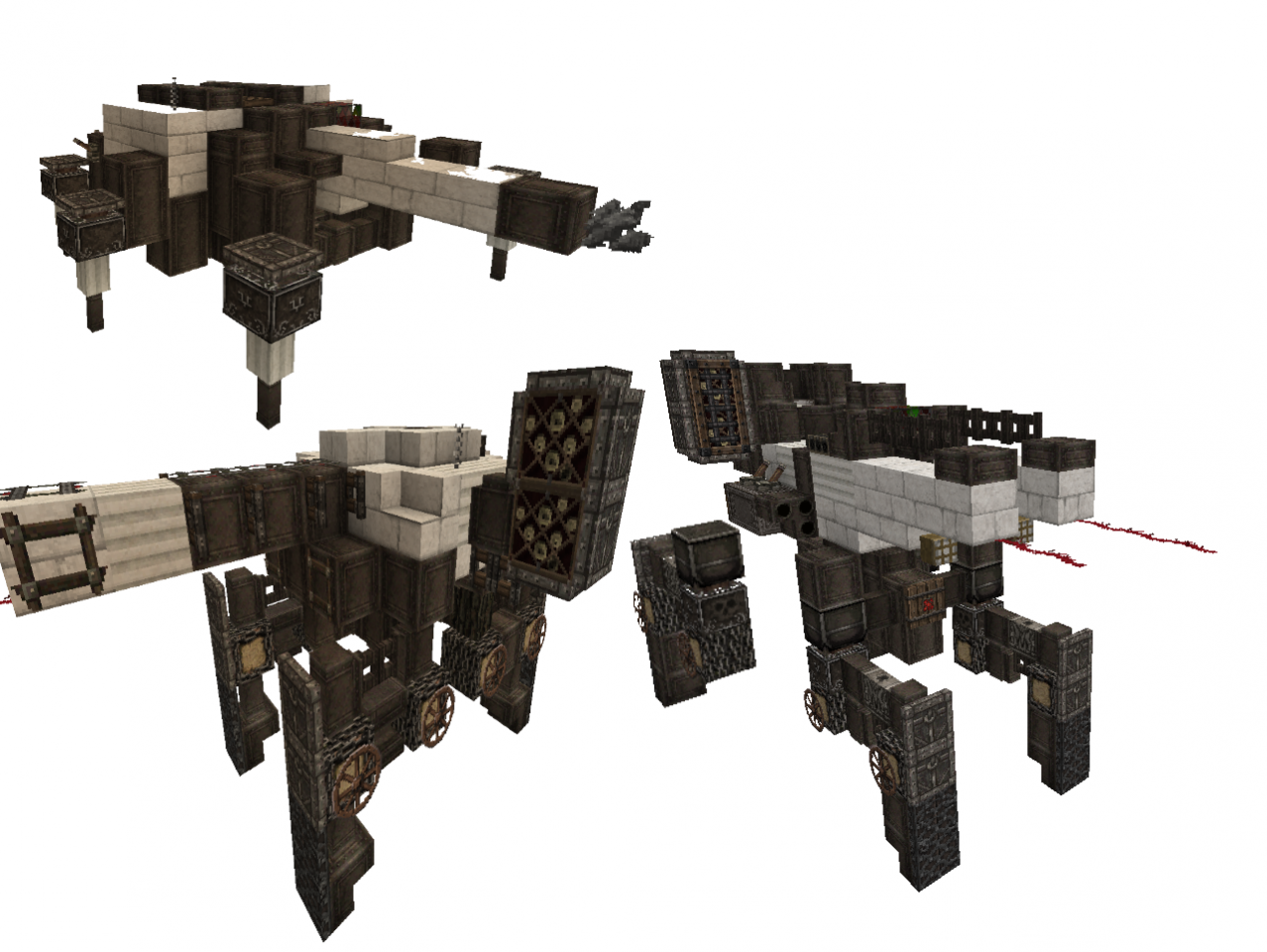 3 Sci-fi mechs #WeAreConquest Minecraft Map