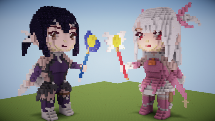 Huge character statues Minecraft Map