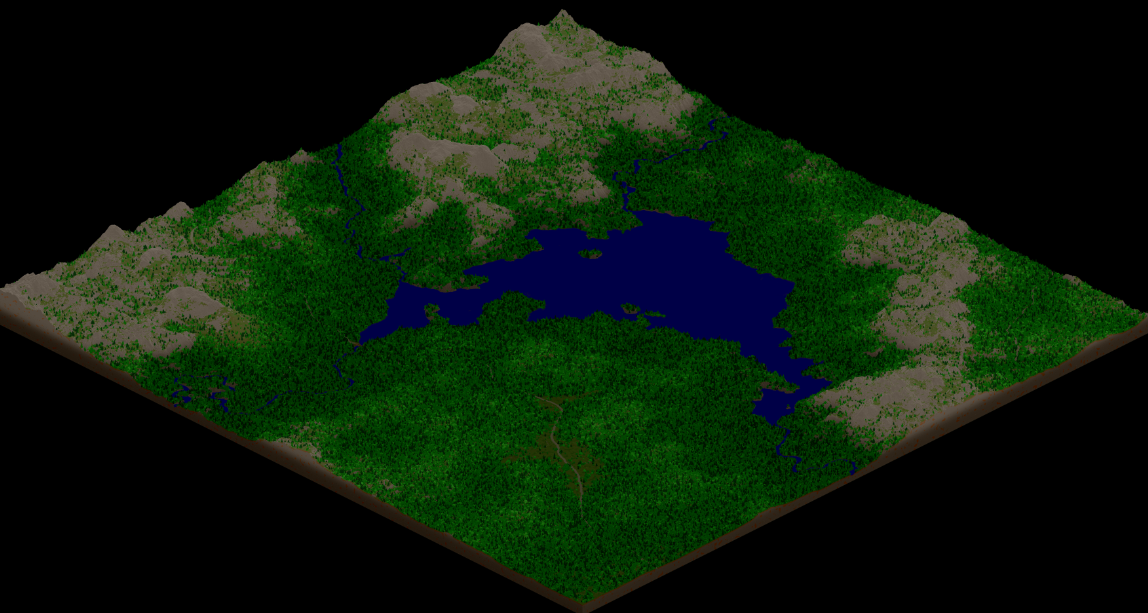 Terrain - Mountain/Forest Lake Minecraft Map