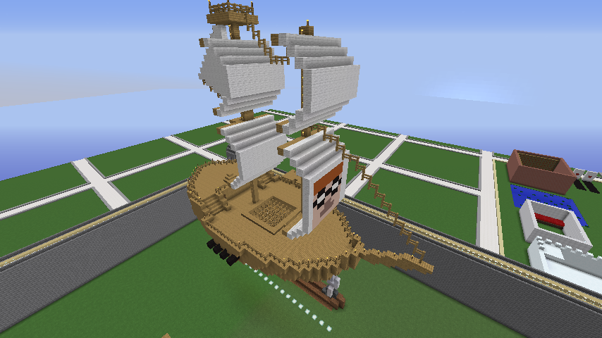 Flying Ship with Anchor Minecraft Map