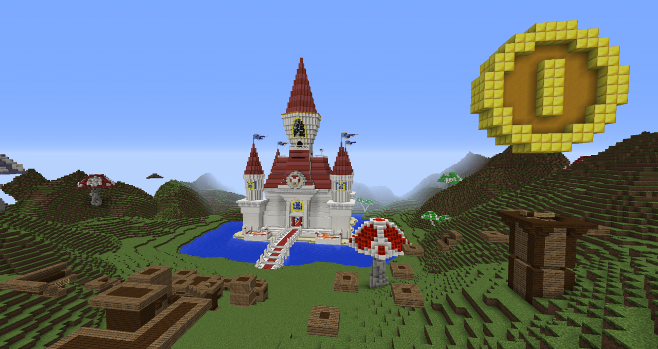 [Brawl.com] Minecraft Party - Princess Peach's Castle from Super Mario ...
